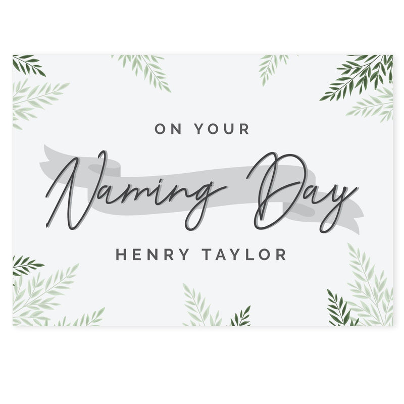 Personalised Naming Day Card Delivered | The Personal Shop