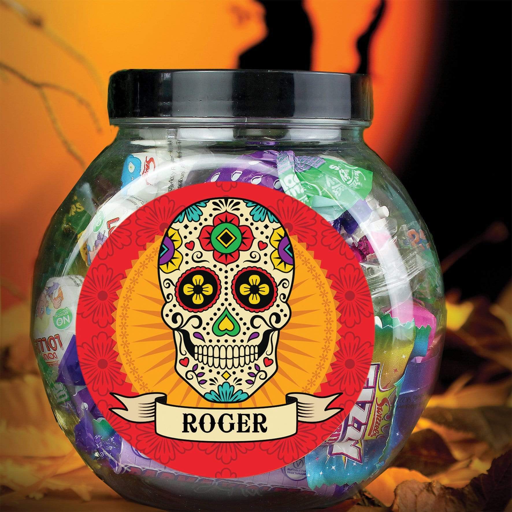 Personalised Sugar Skull Sweet Jar Delivered | The Personal Shop
